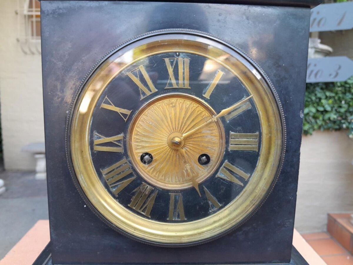 An Antique Circa 1880 French Slate Clock - The Crown Collection