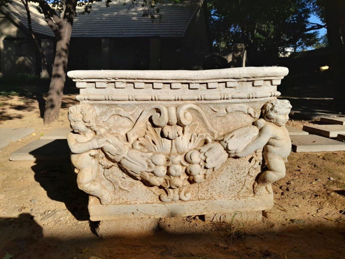 A Pair Of French Style Planters / Troughs With Aged Patina - The Crown ...